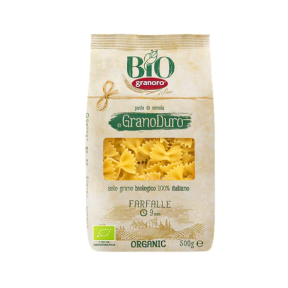 Pasta Farfalle (Corbatitas) Orgánica Granoro 500 gr – Mi tienda